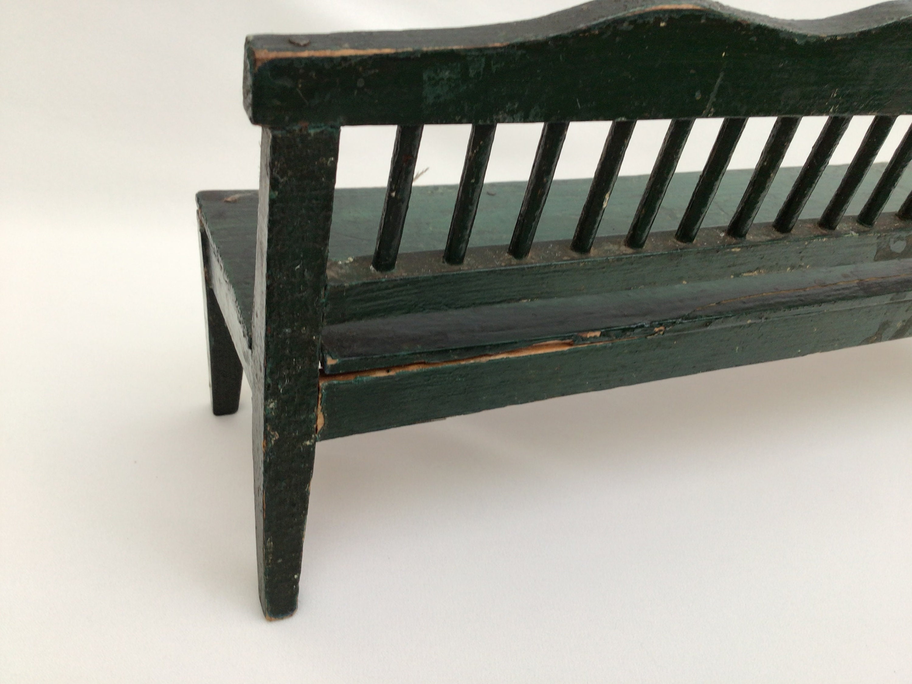 Vintage Miniature Wood Bench Dollhouse Furniture Bench Seat. - Etsy