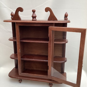 Miniature Display Wooden Glass Door Table Cabinet, Wall Hanging Cabinet ...