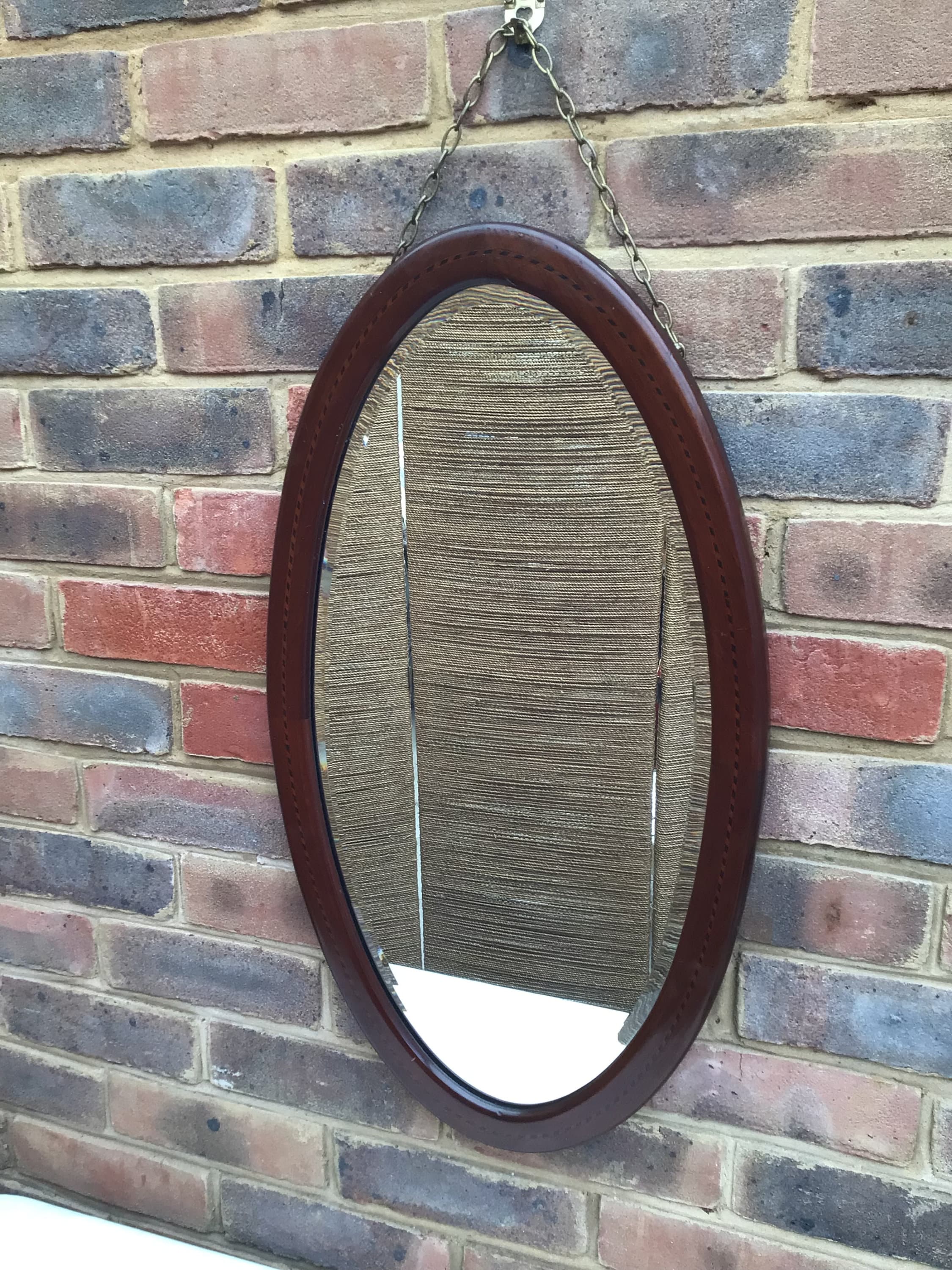 Antique Wood Oval Mirrors