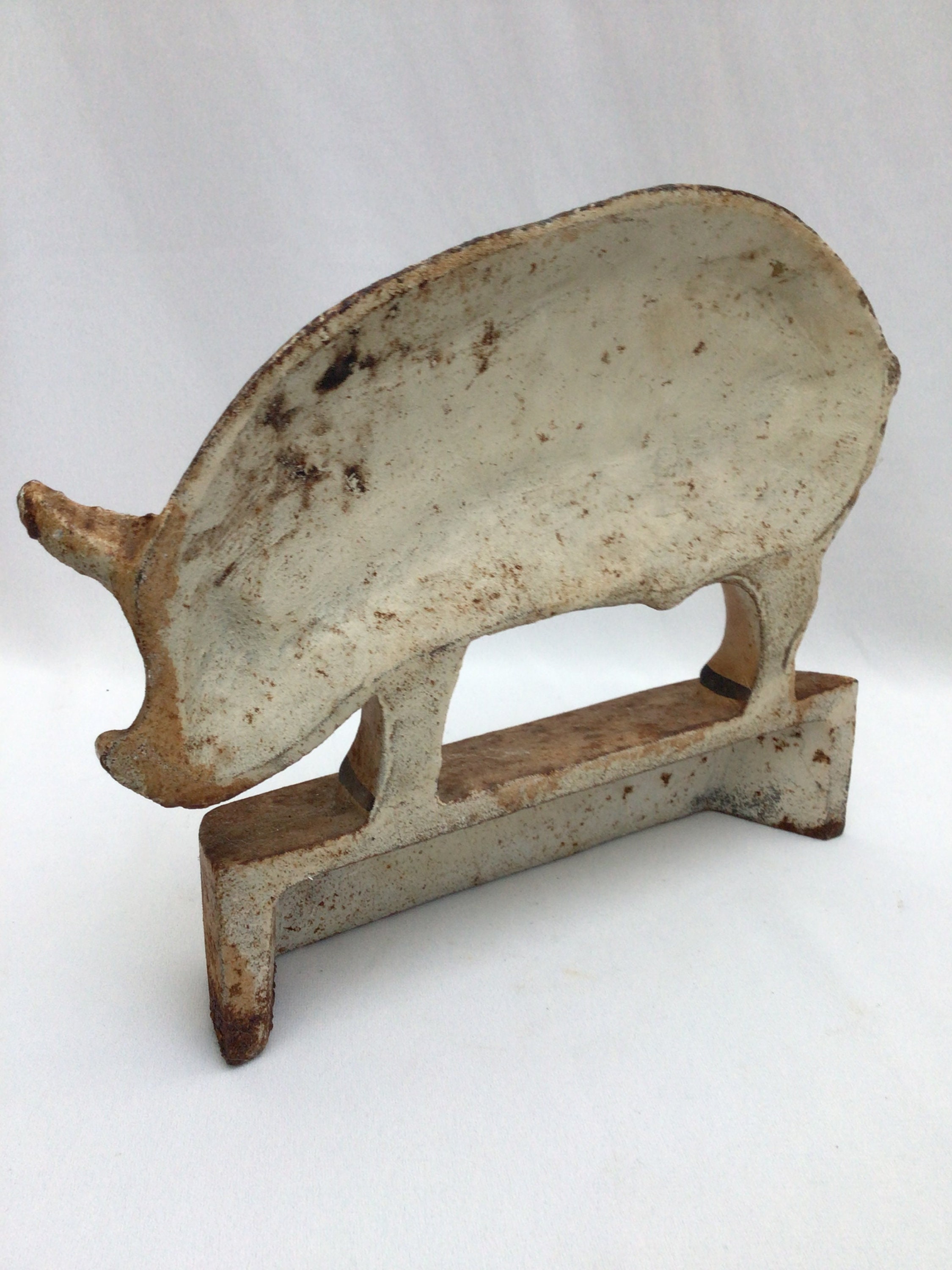 Antique Big Pig Cast Iron Door Stop - Etsy