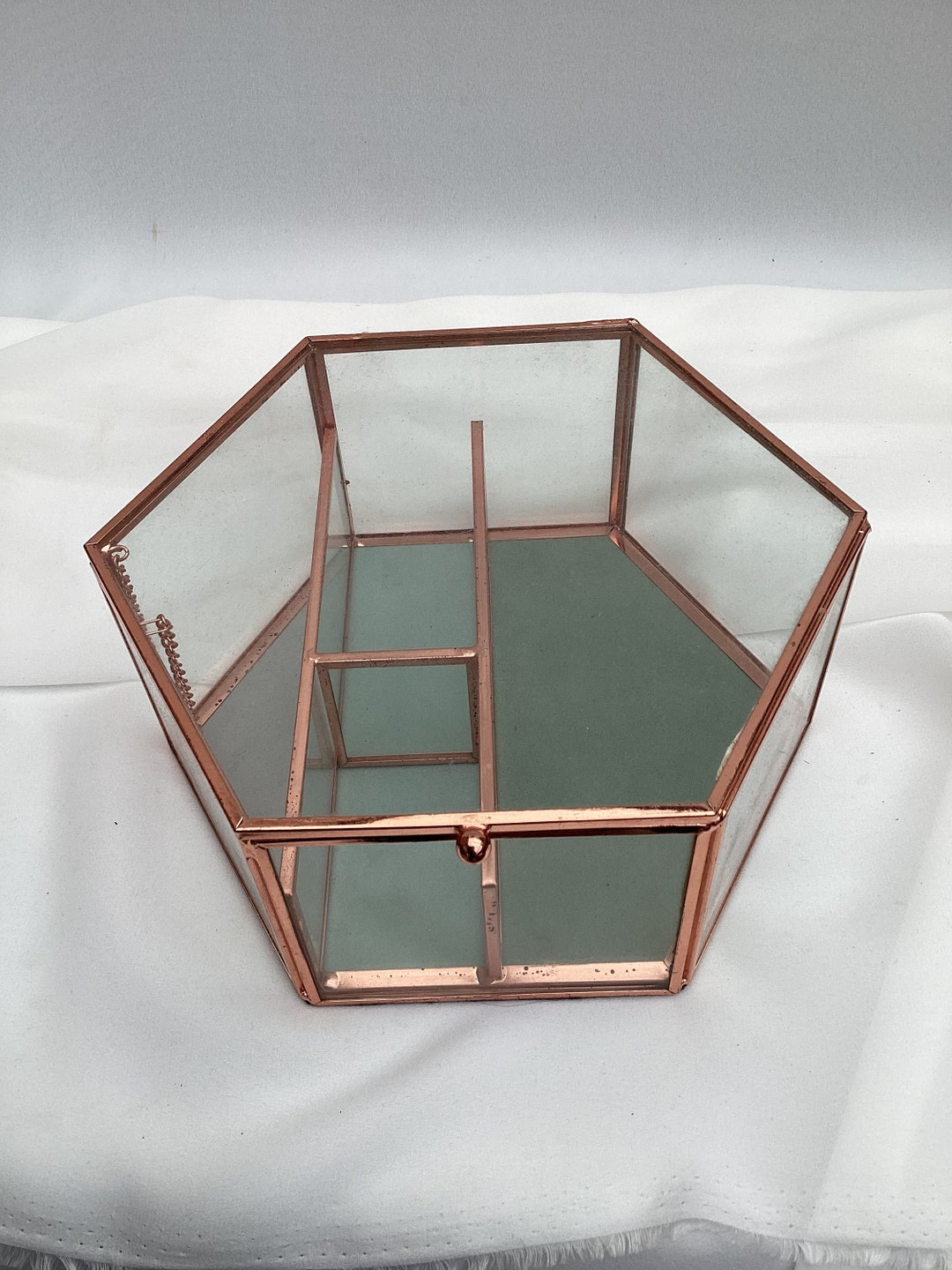 Vintage Glass Jewellery Box - Etsy