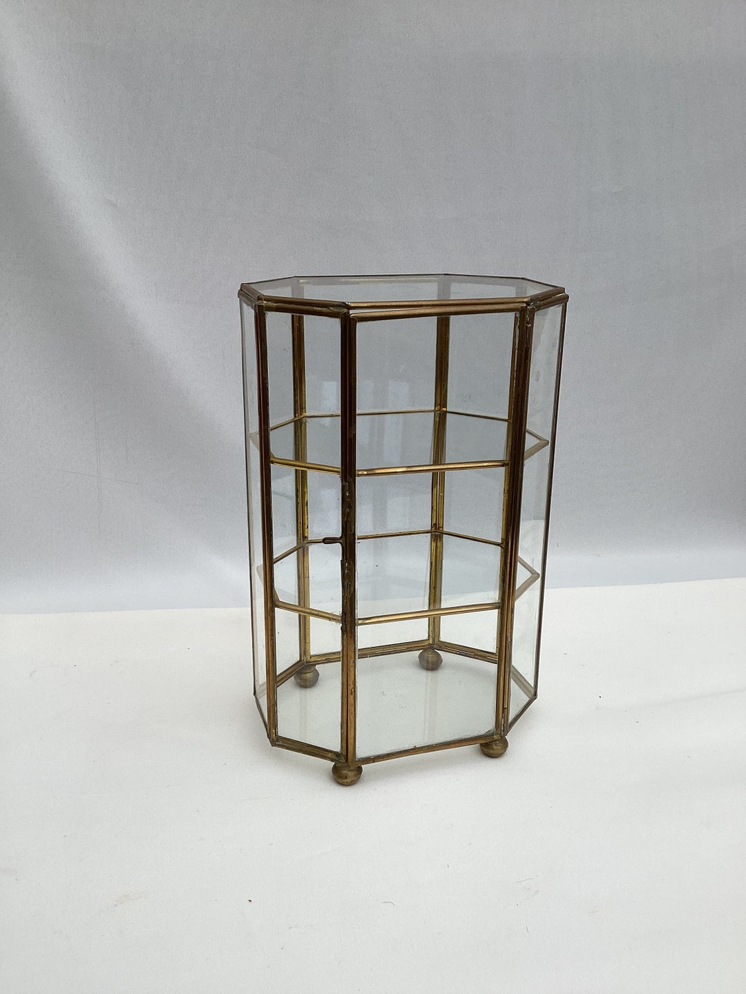 Vintage Glass Miniature Display Cabinet, Show Case - Etsy