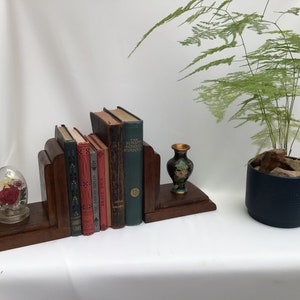 Antique Vintage Hardwood Bookends - Etsy