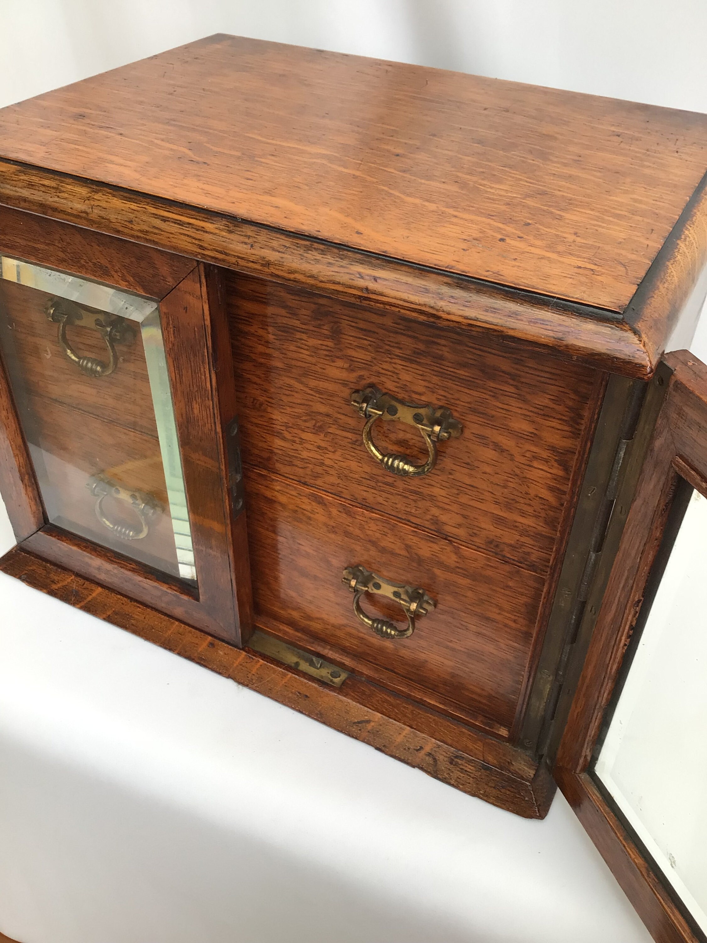 Antique English Oak Table Storage Cabinet - Etsy