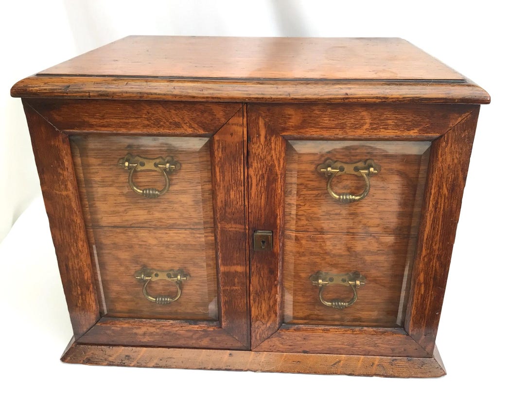 Antique English Oak Table Storage Cabinet - Etsy