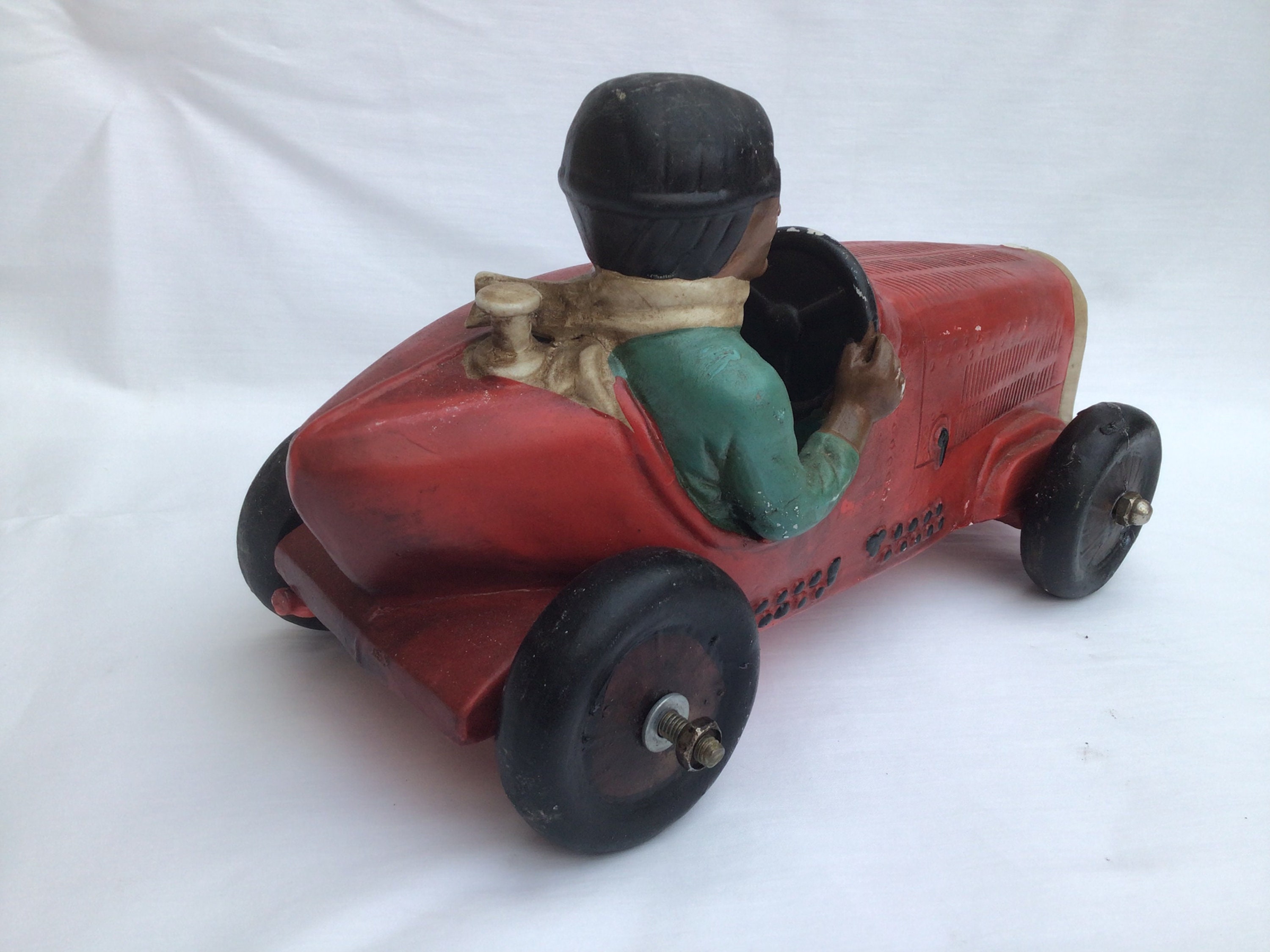 Vintage Ceramic Pottery Racing Car and Driver Model Toy - Etsy Australia