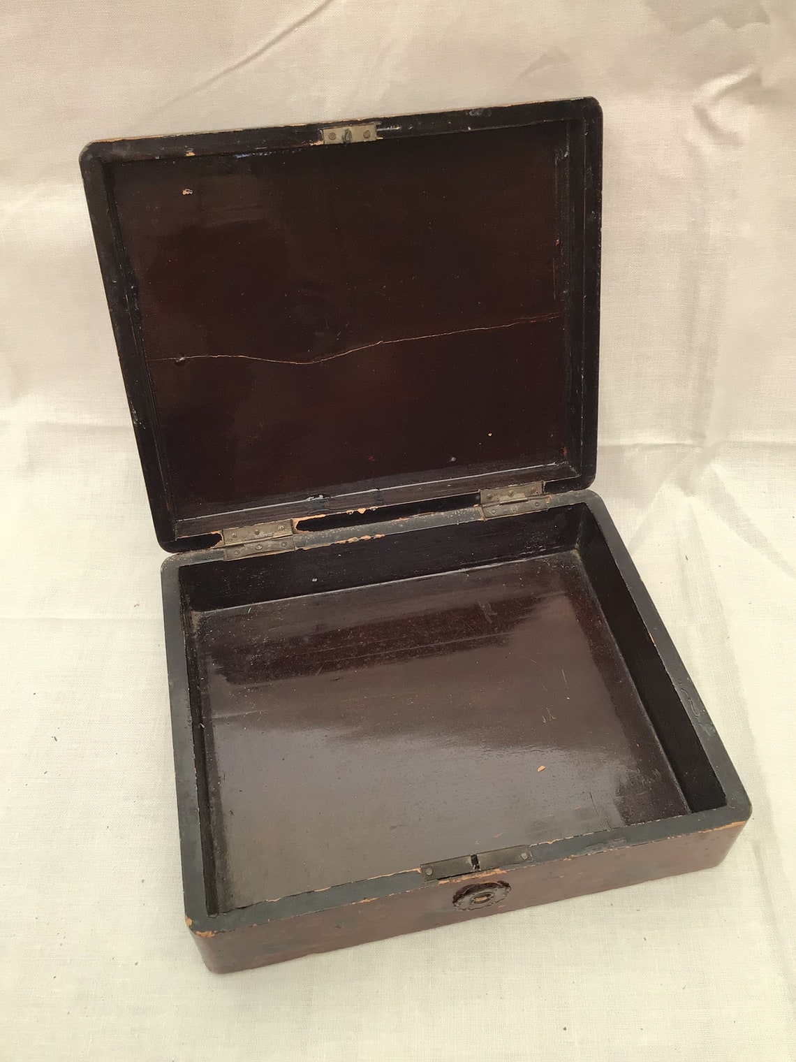 Antique Japanese Red Lacquer Box - Etsy