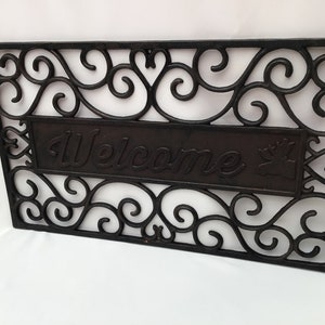 Cast Iron Welcome Sign, Large Welcome Board - Etsy UK