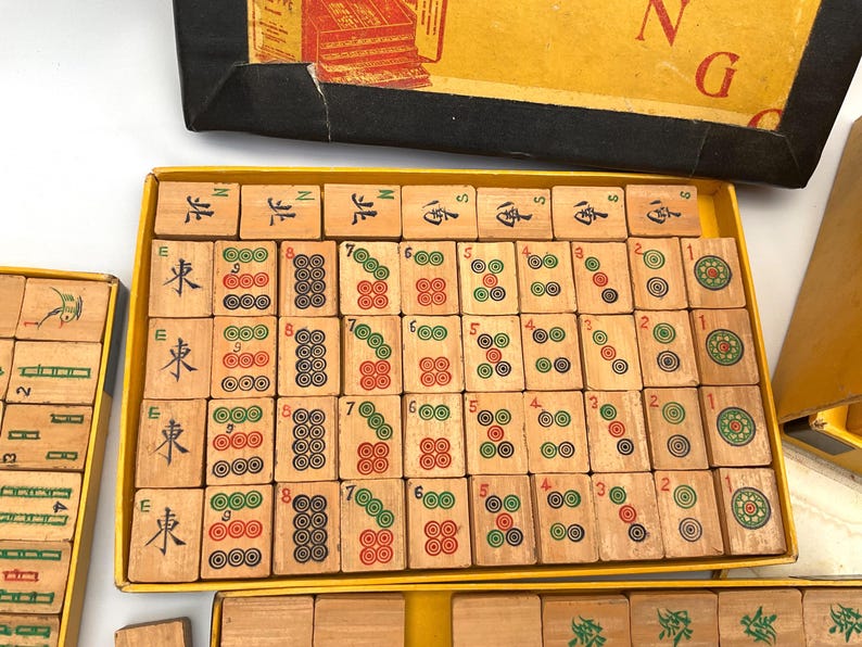 Sold Out! Antique Chinese Bamboo Mahjong Set: Handcrafted Early Century ...