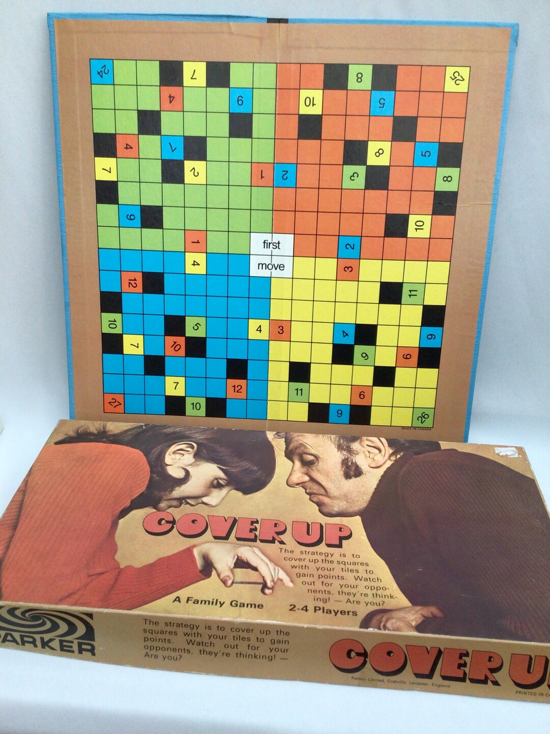 Vintage Cover up Board Game Parker Edition - Etsy