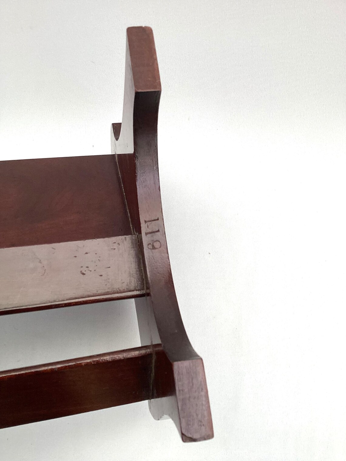Large Antique English Mahogany Book Trough, Table Book Stand, Novel ...