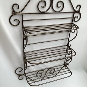 Vintage Wire Cast Metal Hanging Wall Shelf - Etsy