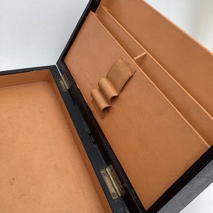 Antique English Victorian Leather Writing Box, Stationery Travel Case ...