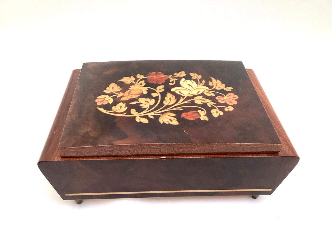 Vintage Swiss Music Box. Jewellery Box - Etsy