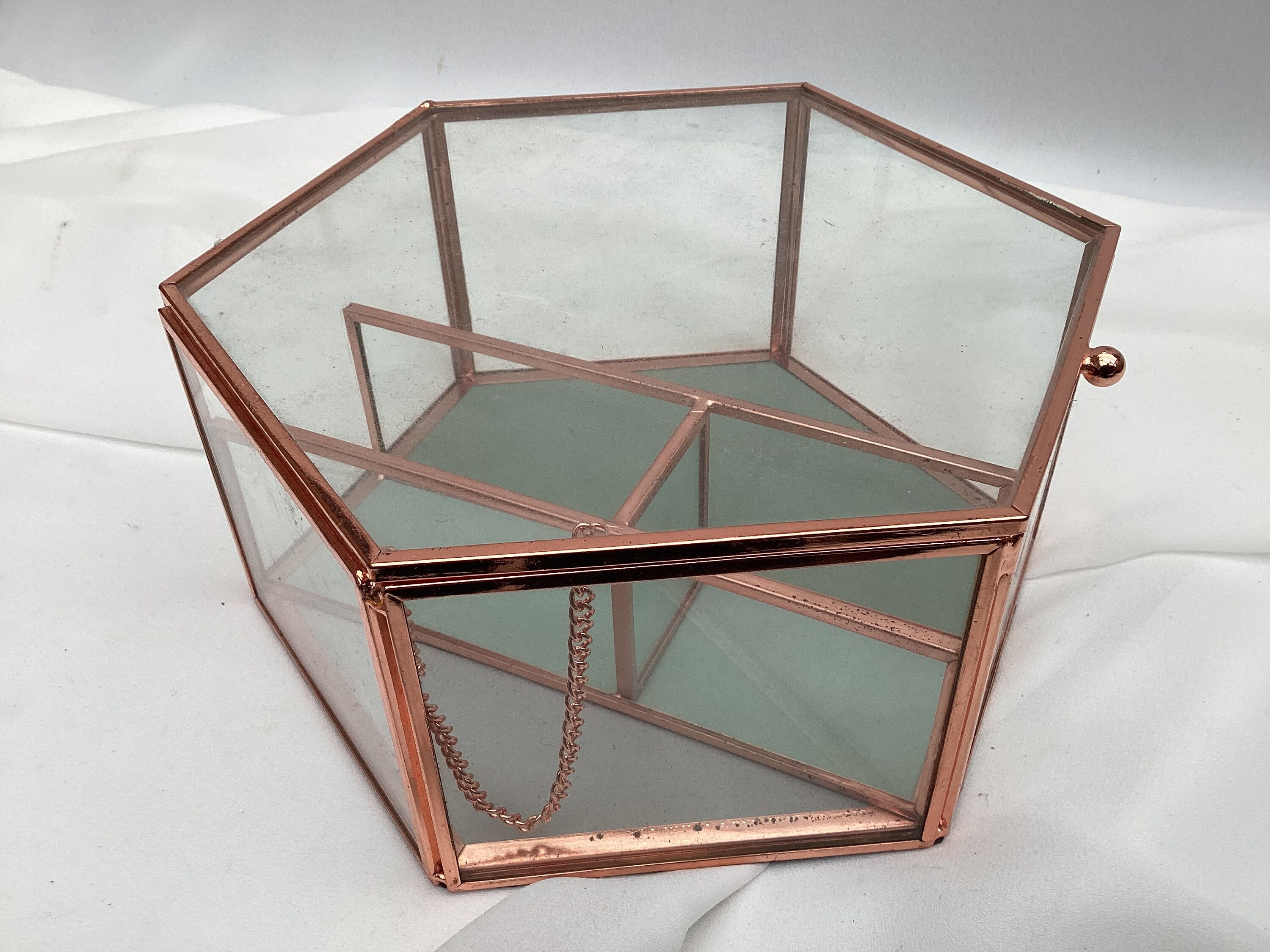 Vintage Glass Jewellery Box - Etsy