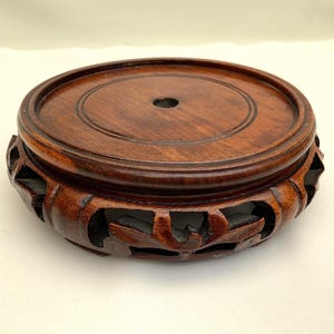 Antique Chinese Handcrafted Hardwood Base/bowl Base Stand. Chinese Wood ...
