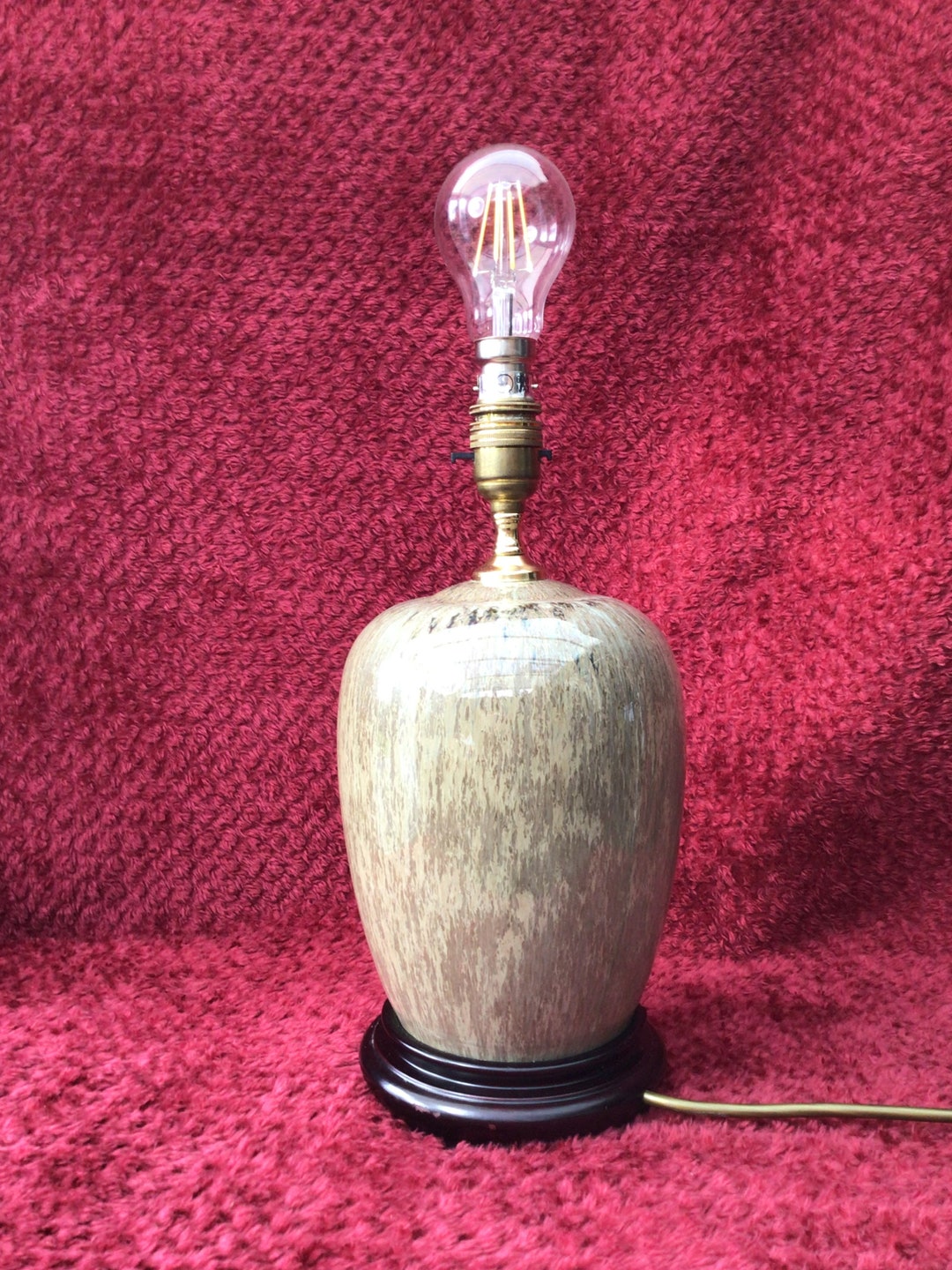 Vintage Flambé Porcelain Lamp, Table Lamp - Etsy