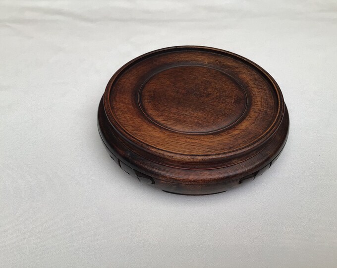 Antique Chinese Wood Base Stand - Etsy
