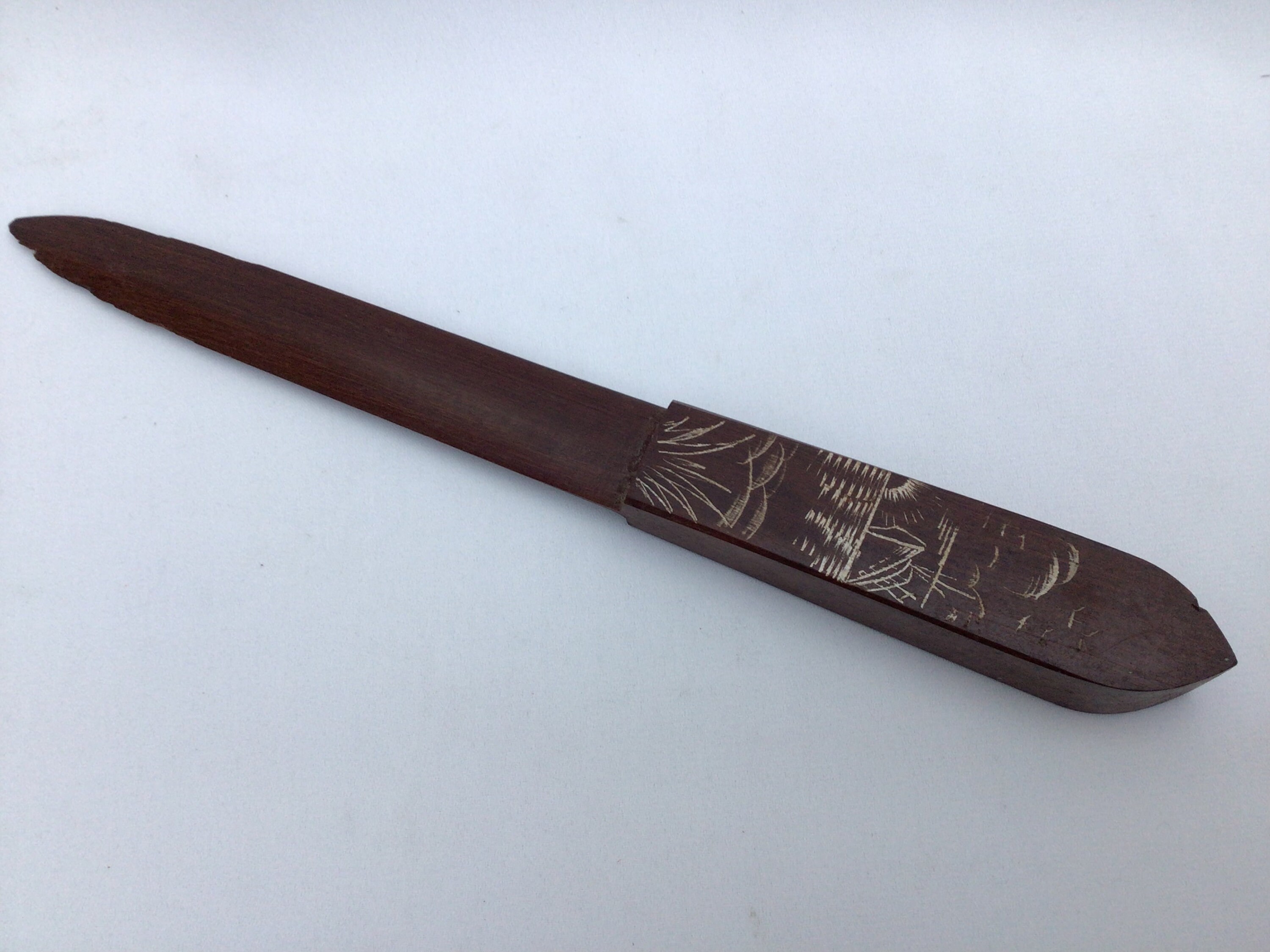Vintage Carved Wood Letter Opener - Etsy