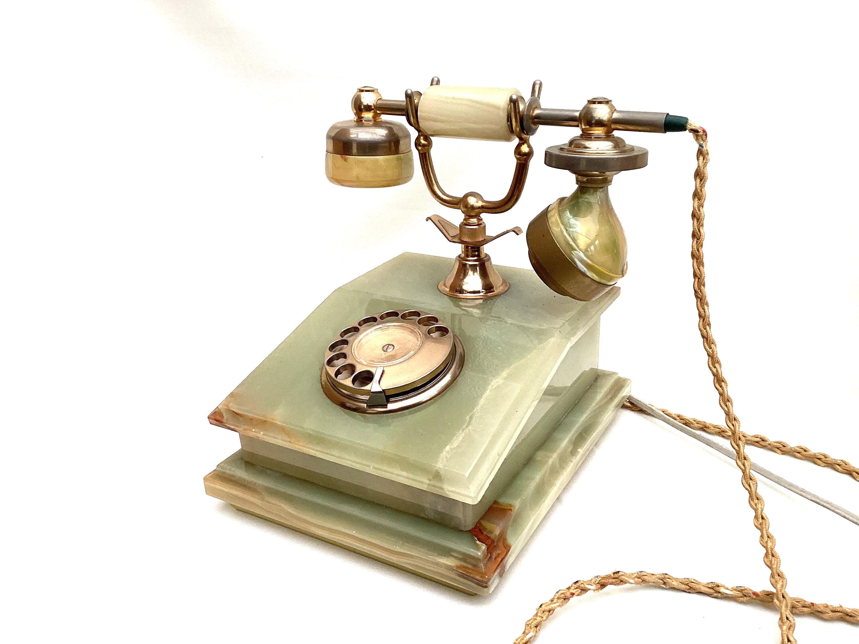 Large Vintage Marble/onyx Telephone. Made in Italy - Etsy