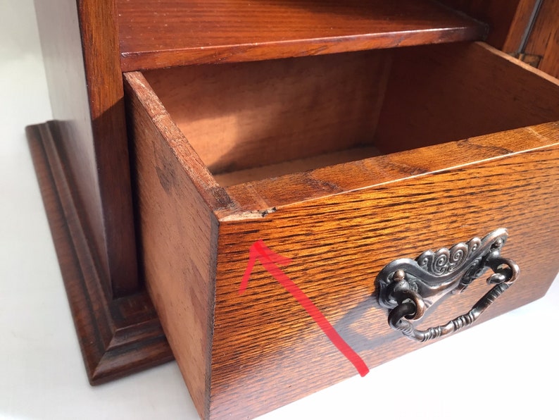 Antique England Oak Tobacco Pipe Cabinet With Key - Etsy