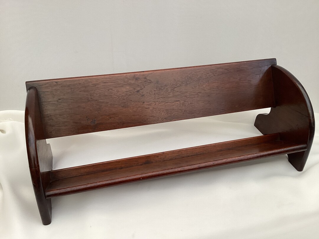 Antique England Mahogany Book Trough, Table Book Stand, Novel Rest ...