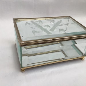 Bevelled Glass Mirrored Trinket Box, Jewellery Display Show Case - Etsy