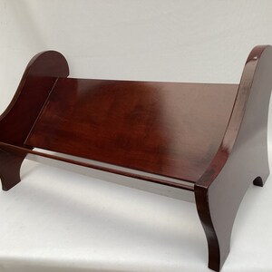 Large Antique English Mahogany Book Trough, Table Book Stand, Novel ...