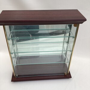 Vintage Glass Mirror Miniature Display Cabinet, Four Tier Display ...