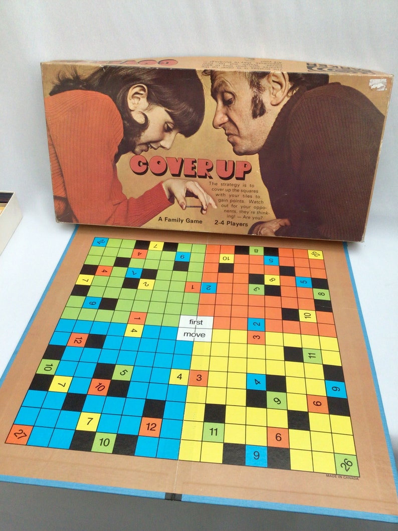 Vintage Cover up Board Game Parker Edition - Etsy