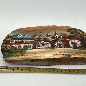 Hand Painted on Nature Stone Ornate Rock Display Plaque. L. 25 Cm. - Etsy