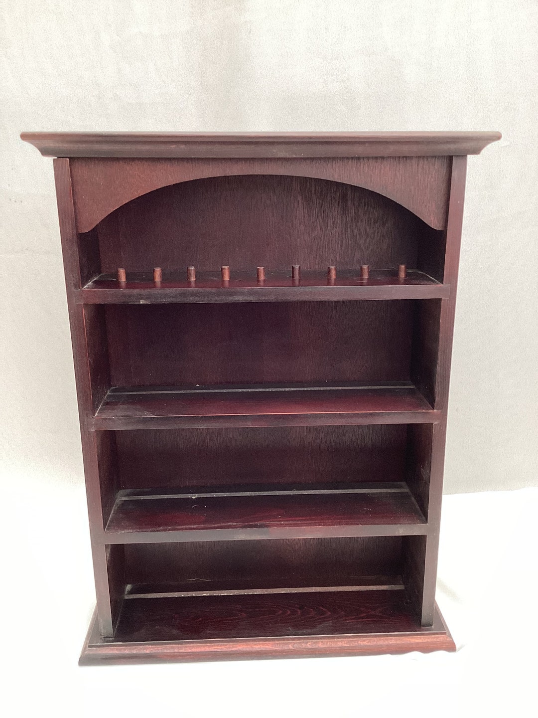 Vintage Made in England Wood Miniature Display Cabinet, Wall Hanging ...