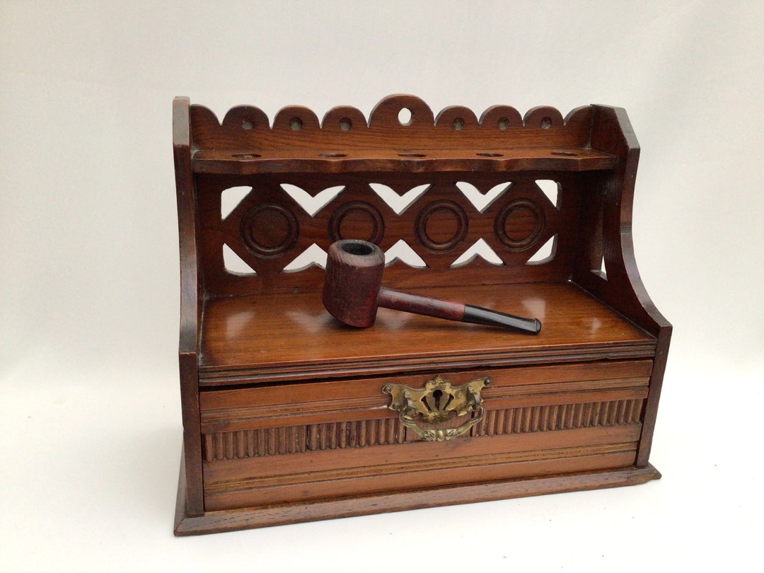 Antique Mahogany England Tobacco Pipe Stand Drawer Chest, No Key - Etsy