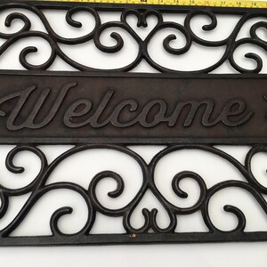 Cast Iron Welcome Sign, Large Welcome Board - Etsy UK