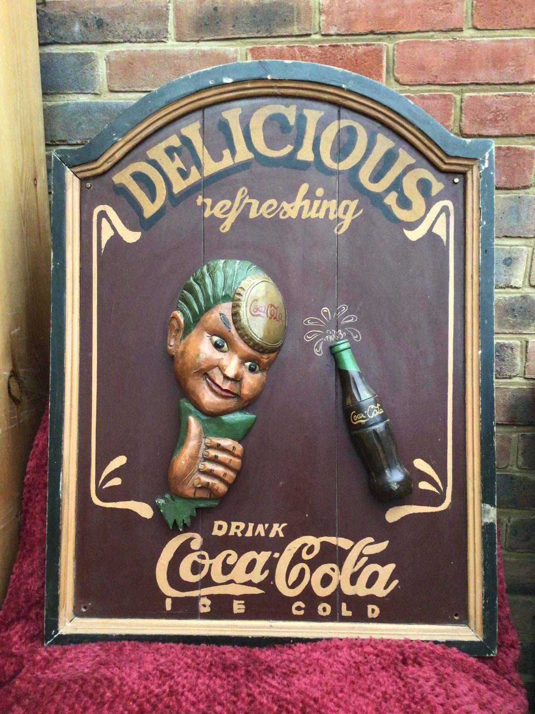 Large Vintage Coca Cola Advertising Sign Board - Etsy