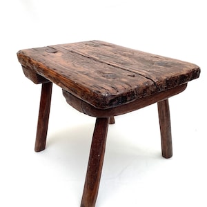 Antique Primitive Stool. Lower Stool. Footstool - Etsy