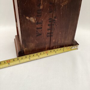 Antique English Wooden and Glass Clock or Pocket Watch Displaycabinet ...