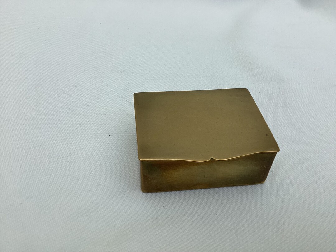 Antique Solid Brass Small Box - Etsy