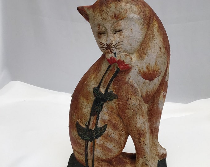 Antique Cast Iron Cat Door Stop, Little Kitten Doorstop - Etsy