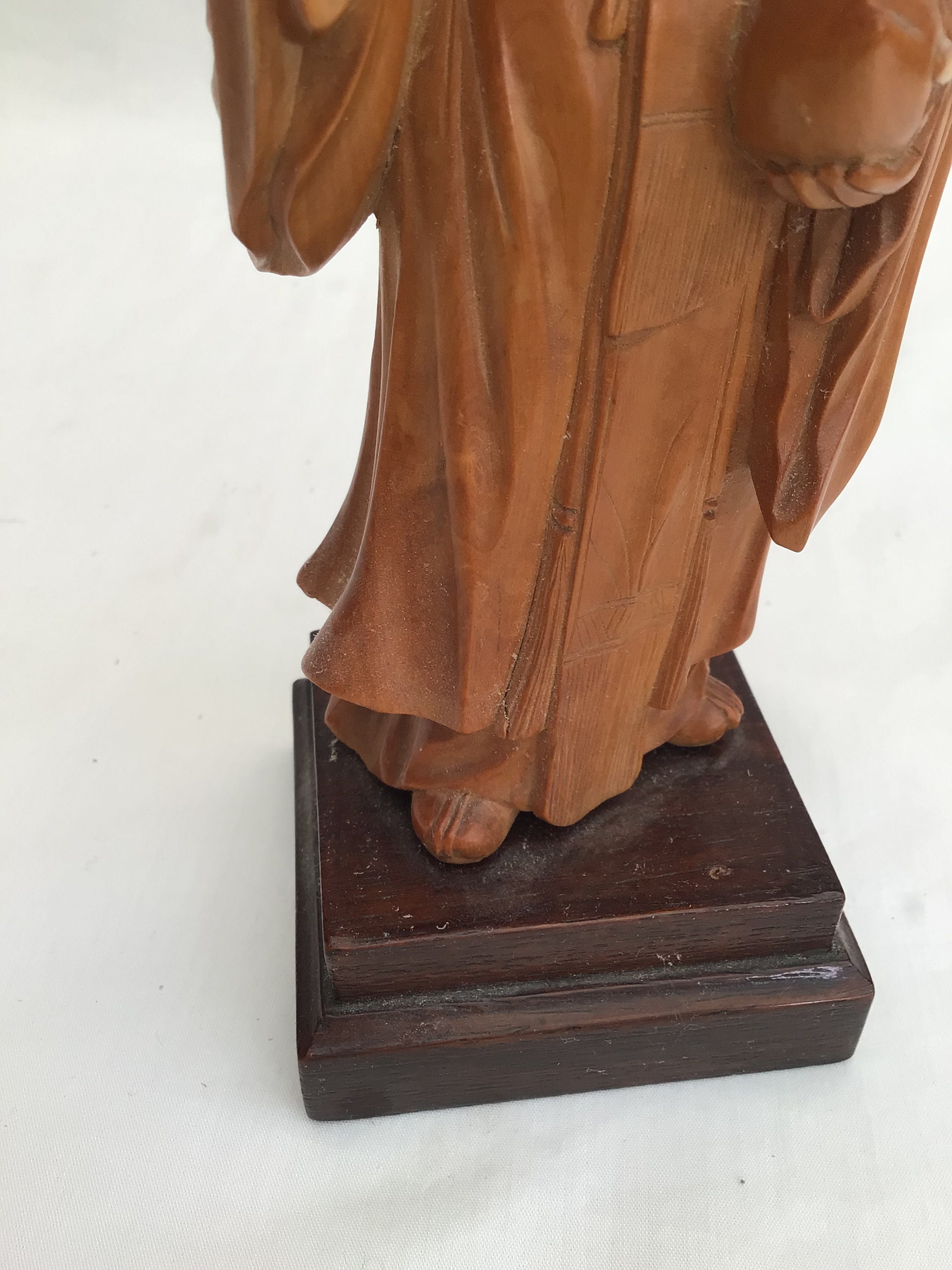 Antique Chinese Boxwood Carving Happy Man - Etsy