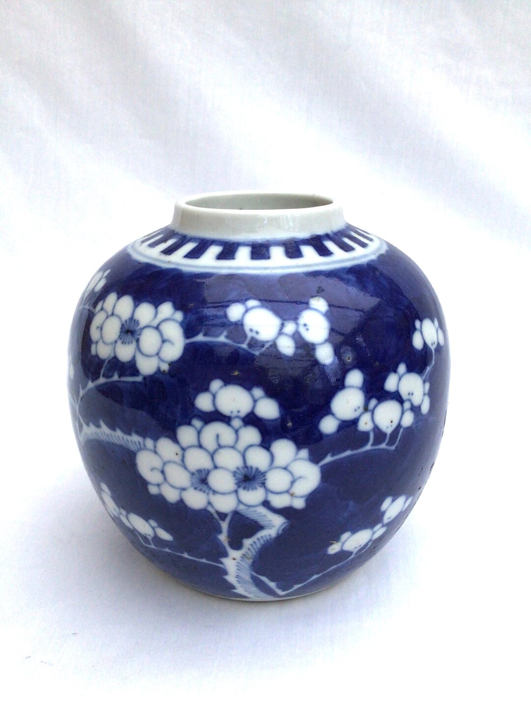 Antique Chinese Blue & White Pot, Jar - Etsy