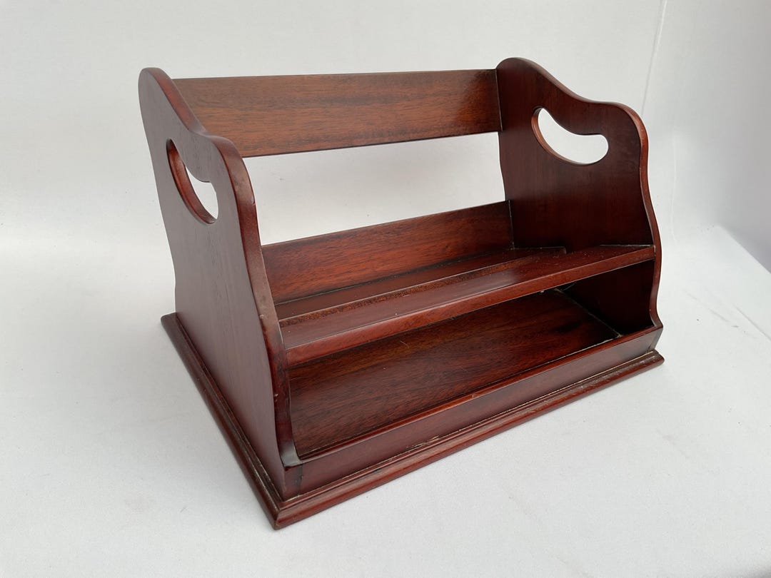 Small Antique Mahogany Table Book Stand. Book Trough. Novel Rest With ...