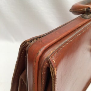 Antique Vintage Leather Briefcase - Etsy