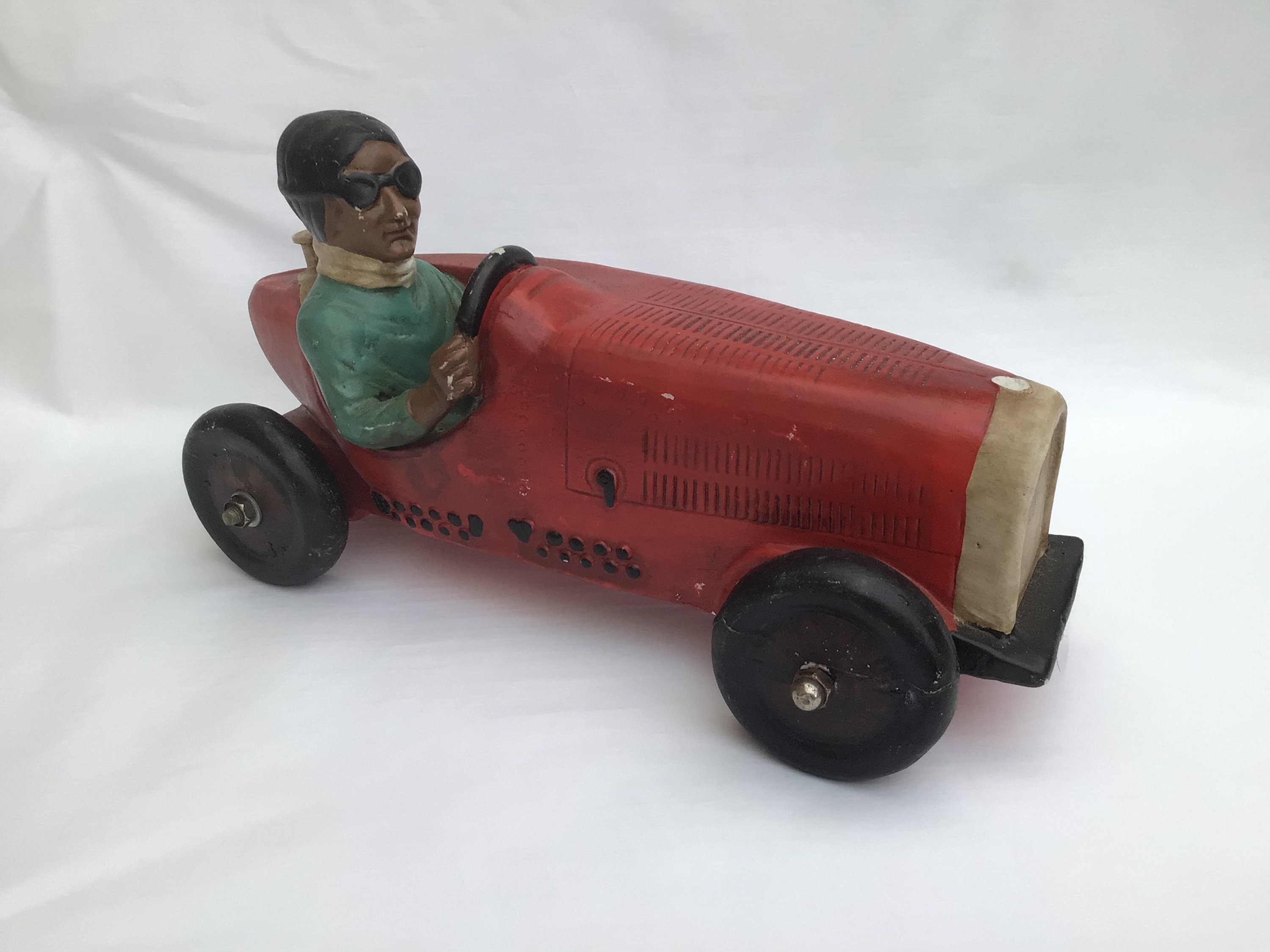 Vintage Ceramic Pottery Racing Car and Driver Model Toy - Etsy Australia