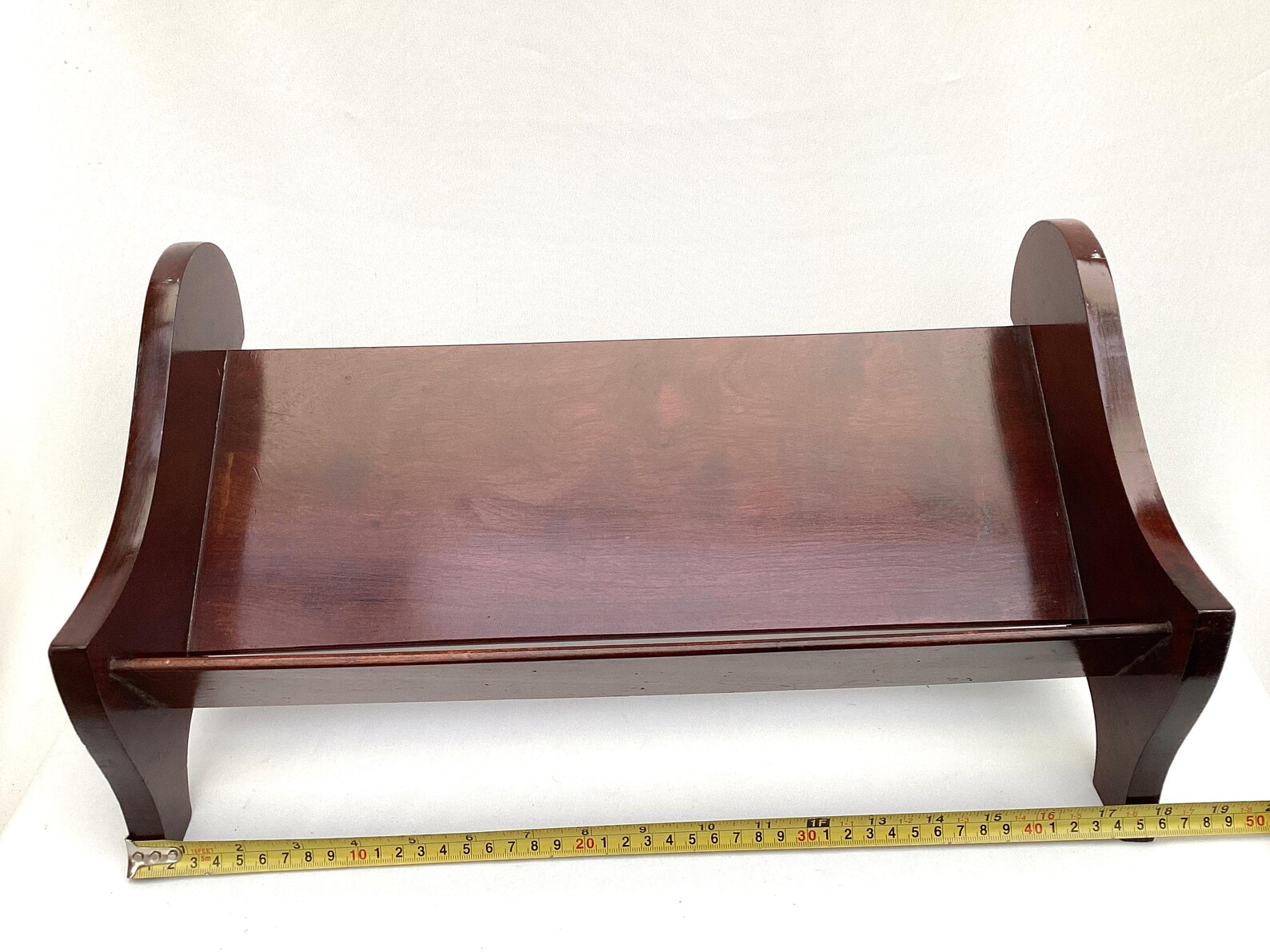 Large Antique English Mahogany Book Trough, Table Book Stand, Novel ...
