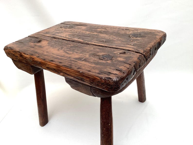 Antique Primitive Stool. Lower Stool. Footstool - Etsy