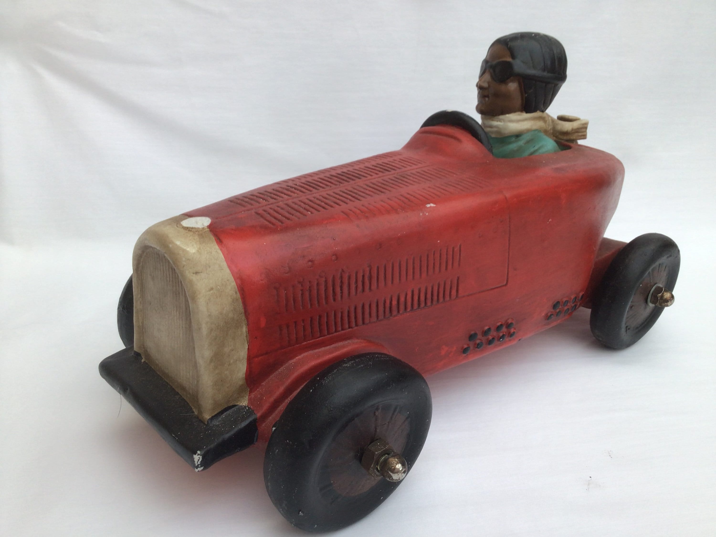 Vintage Ceramic Pottery Racing Car and Driver Model Toy - Etsy Australia