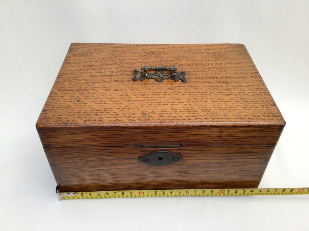 Antique England Oak Wood Box, Trinket Box - Etsy