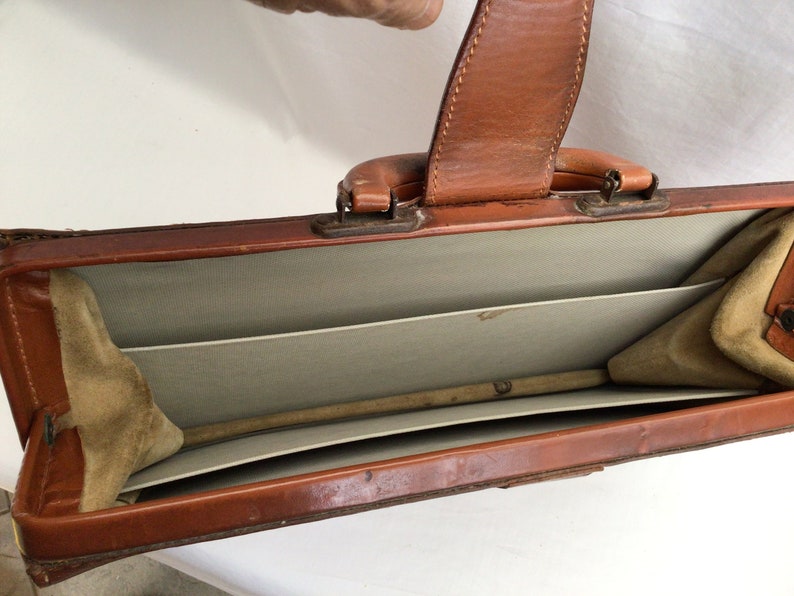 Antique Vintage Leather Briefcase - Etsy