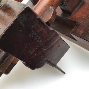 Antique Vintage English Fillister Plough Plane, Wood and Brass Plough ...